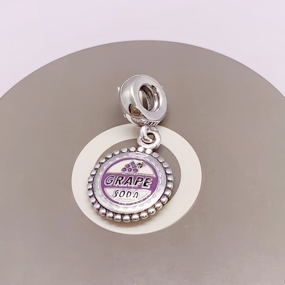 Pandora | Jewelry | Pandora Up Grape Soda Badge Dangle Charm Featuring ...